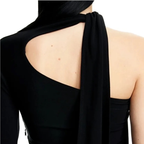Mugler | Dresses | Mugler X Hm Knotdetail Oneshoulder Dress Size S New ...
